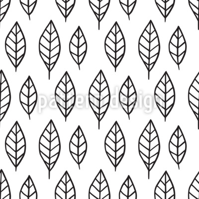 Falling Doodle Leaves Seamless Vector Pattern Design