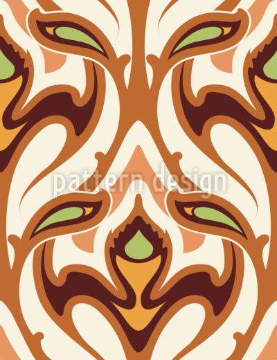 Abstract Symmetry in Earthy Tones Seamless Vector Pattern Design